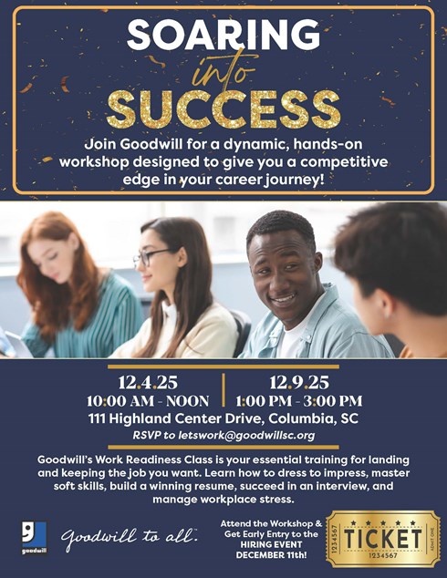 Goodwill Hosts "Soaring into Success" Workshop in Columbia | Goodwill ...