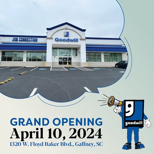Goodwill Opens Brand New Gaffney Store on April 10, 2024 | Goodwill ...