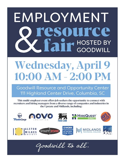 Second Chance Job Fair | Goodwill Industries of Upstate/Midlands South ...
