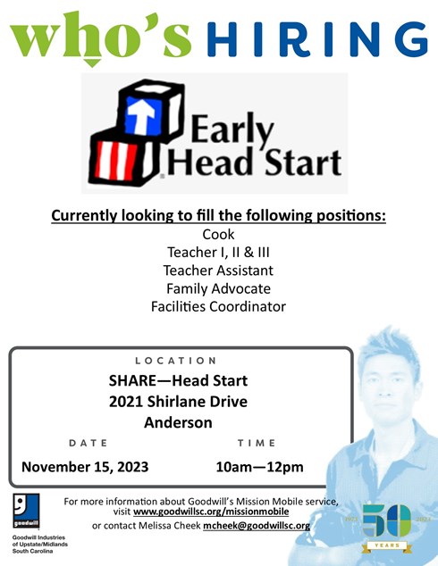 Mission Mobile Rolls to Anderson for Early Head Start Hiring Event ...