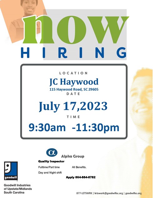 Goodwill Hosts Hiring Event for Alpha Group | Goodwill Industries of ...