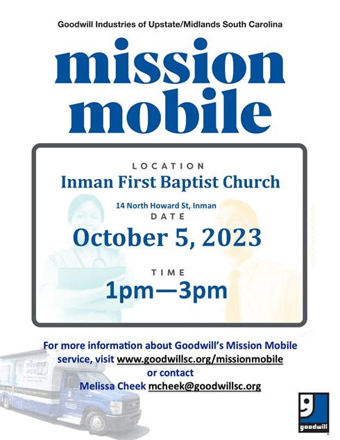 Mission Mobile Rolls to Inman for Hiring Event at Inman First Baptist ...